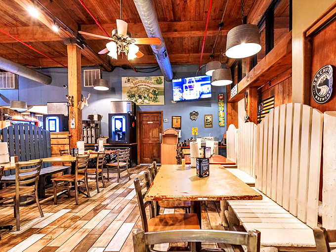 The dining room feels like your coolest friend's cabin&mdash;if that friend happened to be a barbecue savant with excellent taste.