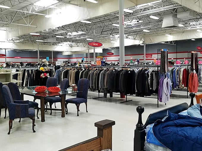 The men's department: where yesterday's power suits and casual classics await their second act on a new stage.