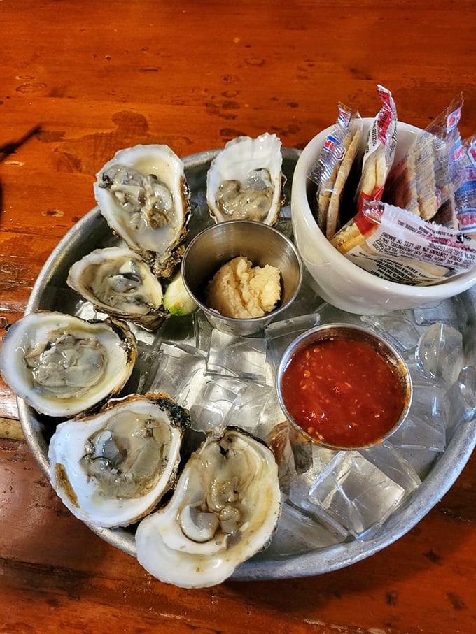Raw oysters on ice&mdash;nature's perfect appetizer, requiring nothing more than a squeeze of lemon and a moment of gratitude.