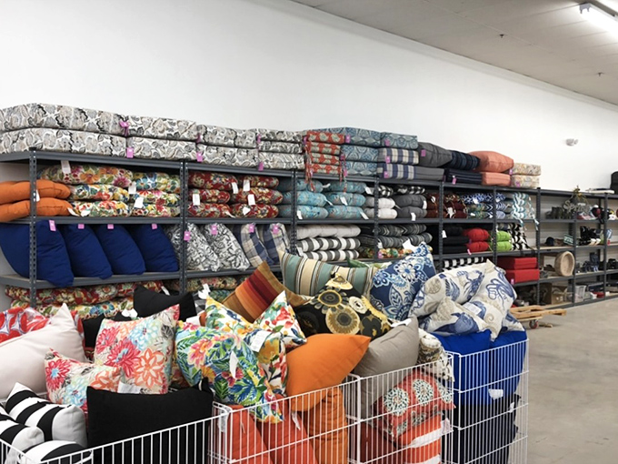 A pillow paradise that proves one person's "too many throw pillows" is another's "just getting started with the living room redesign."