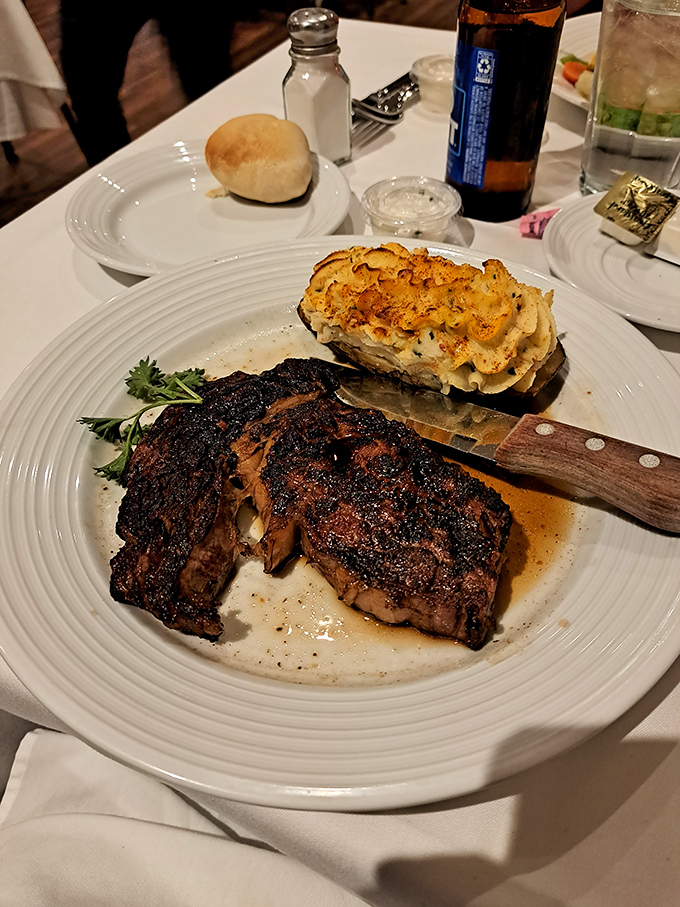When your steak arrives with vegetables and a loaded baked potato, it's not just dinner &ndash; it's a celebration on a plate that makes Tuesday feel like Saturday.