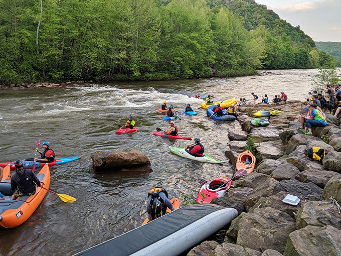 Whitewater enthusiasts discover Johnstown's adventurous side on the Stonycreek River. Who needs expensive resort activities when nature provides the perfect playground?