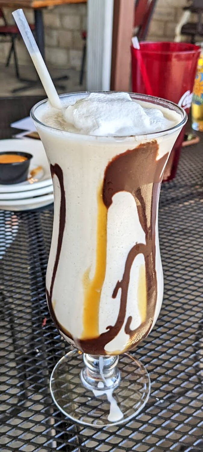 A salted caramel mudslide that's essentially dessert masquerading as a drink—and nobody's complaining about this delicious deception.