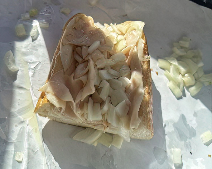 Simple yet sublime: deli meat, crisp veggies, and that perfect bread. Sometimes the classics become classics for a very good reason.