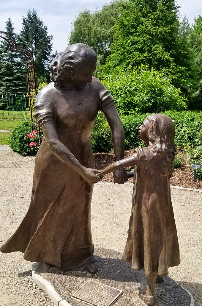 Public art like this touching bronze sculpture adds cultural richness to Toledo's landscape. These intimate human connections remind us what community is all about.
