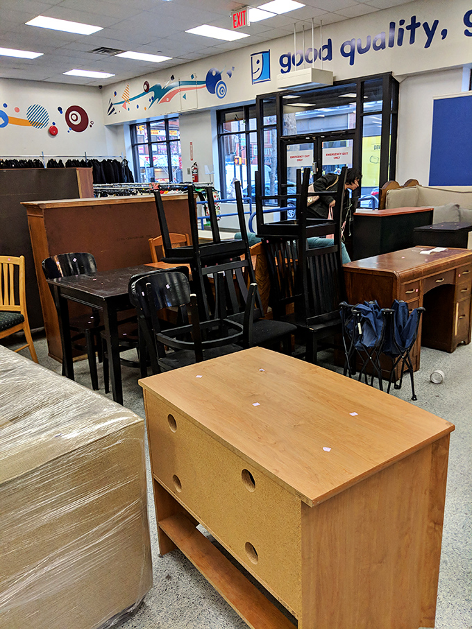 Furniture island&mdash;where tired desks and lonely chairs gather, dreaming of the day they'll find their forever home office.