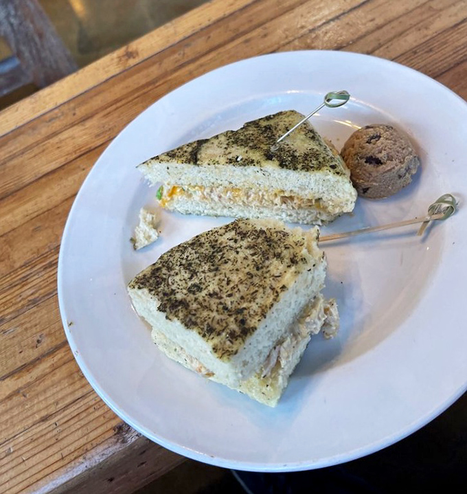 This tuna melt has achieved what politicians can't&mdash;bringing opposing flavors together in perfect harmony with a cookie peacekeeper standing by.