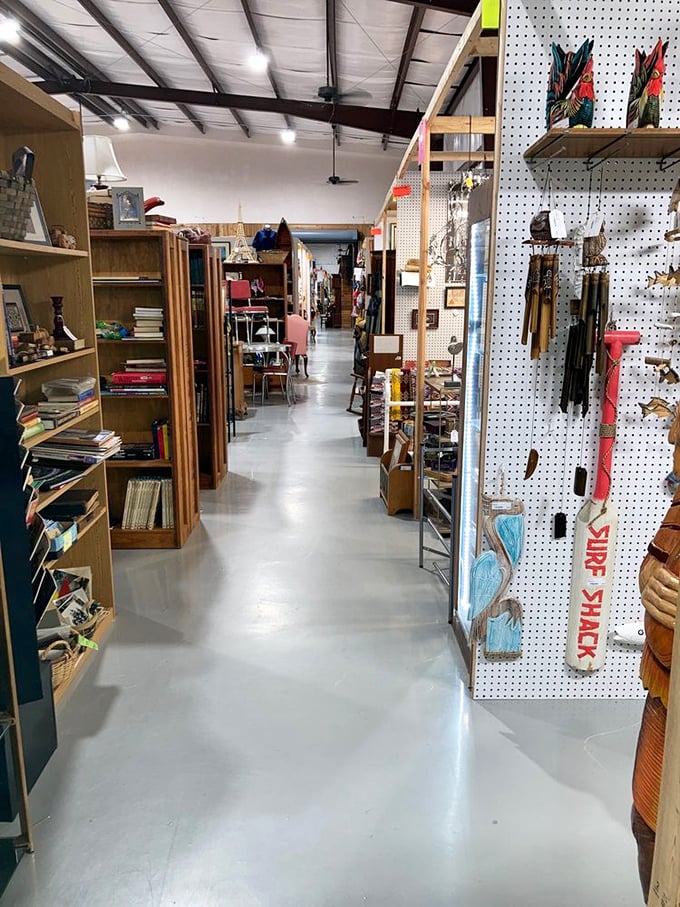 Long, inviting aisles beckon explorers deeper into the mall's treasures. Each booth is its own mini-museum curated by passionate collectors sharing their obsessions.