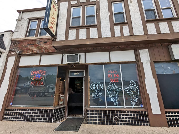 That Tudor-style building houses pizza magic that's been satisfying Cleveland appetites for generations.