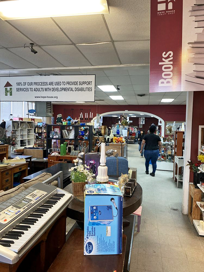 Hope House Thrift Shop: where every keyboard, bookshelf, and knickknack supports adults with developmental disabilities.