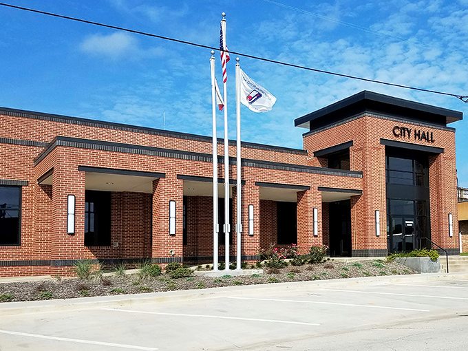 Jacksonville's stone entrance sign welcomes visitors to a community established long before healthcare costs and housing prices went through the roof.