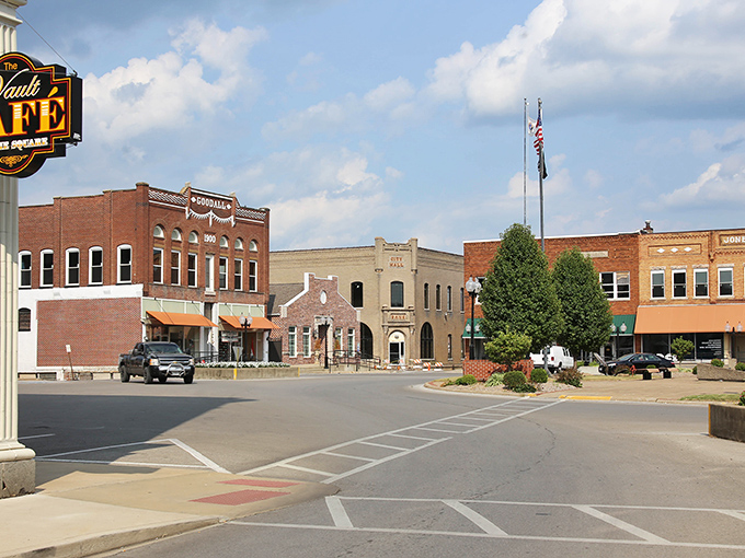 Marion's downtown theater marquee promises entertainment in a setting where you won't need a small loan to afford the popcorn.