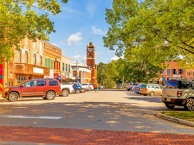 Murray's town square basks in golden light, illuminating a place where your golden years won't require golden reserves in your bank account.