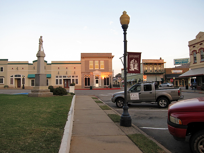 Searcy's historic downtown square radiates small-town charm – where retirement dollars stretch like a lazy summer afternoon.