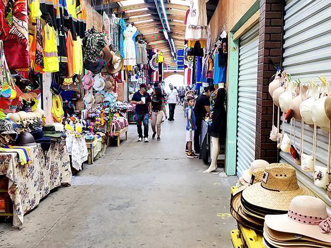 At Sunny Flea Market, the aroma of authentic Mexican street food is the perfect shopping companion.