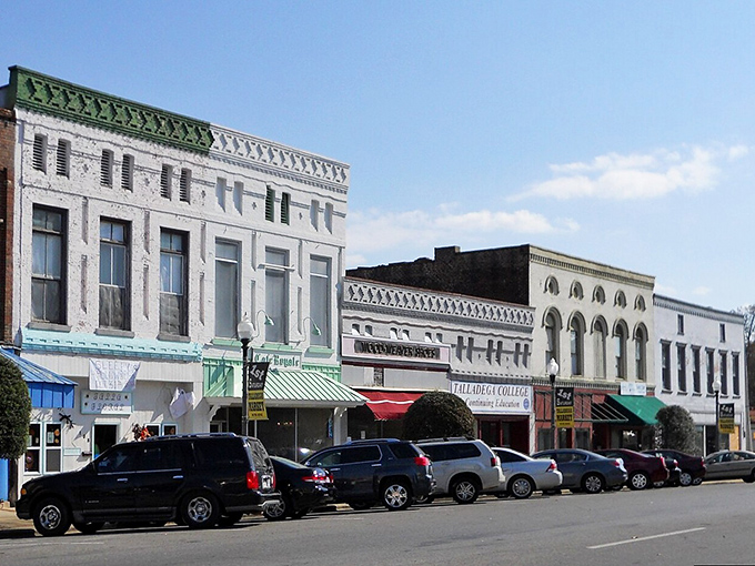 Talladega's art deco theater anchors a downtown where your retirement dollars stretch further than NASCAR racers on the nearby speedway.