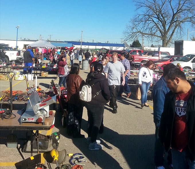 Westland's outdoor market&mdash;where everyday Ohioans transform parking lots into bustling bazaars of bargains and treasures.