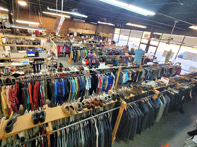 Shopping for a cause never looked so good! These color-coded racks make finding your size a breeze.