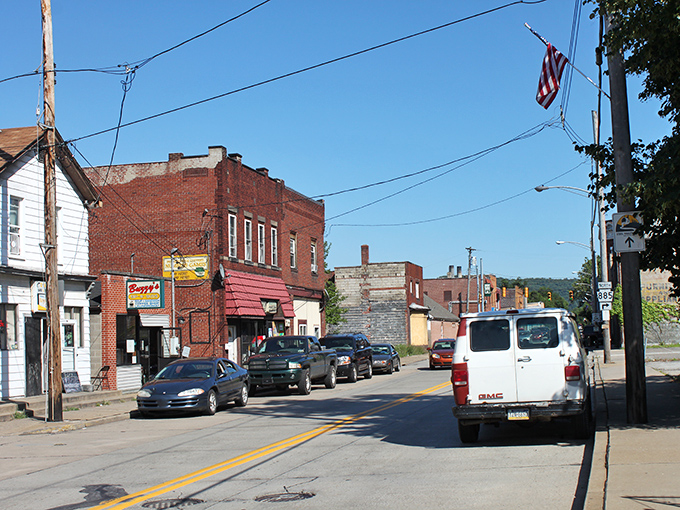 The simple storefronts of Clairton tell a story of authentic small-town living where your Social Security check feels like a winning lottery ticket.