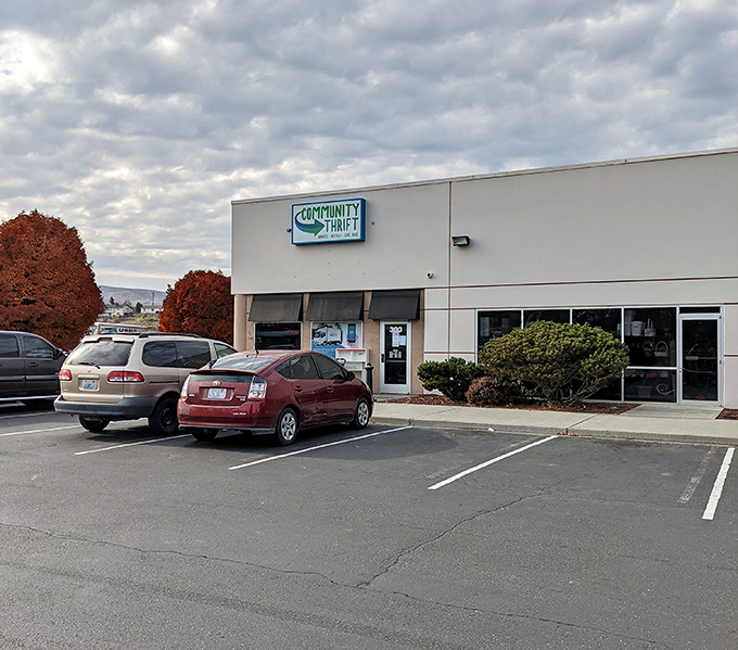 Beneath this humble sign lies a universe of possibilities - Richland's answer to "I have nothing to wear!"