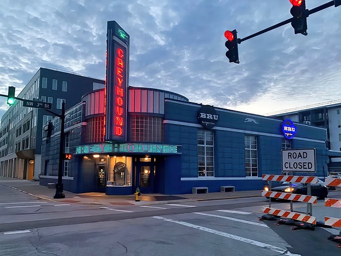 The Tribune Building in Evansville commands attention with its solid presence and no-nonsense Midwestern charm.