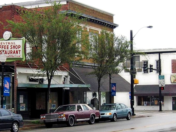 The classic storefronts of Manning invite exploration at a leisurely pace. Window shopping here feels like time travel without the complicated physics!