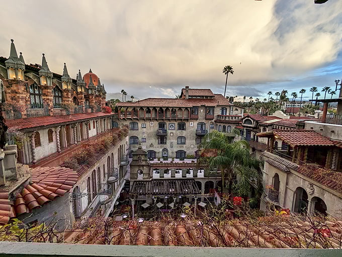 Historic grandeur in Riverside! This sprawling hotel complex blends mission architecture with castle elements for truly unique charm.