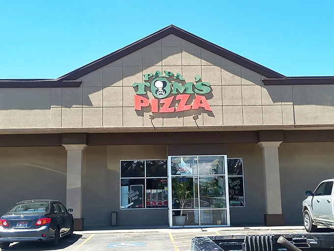 The simple storefront hides pizza treasures inside, like that unassuming restaurant your grandparents swore was "the best in town."