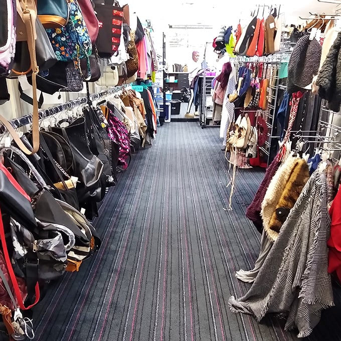 The fashion graveyard never looked so organized&mdash;handbags and accessories lined up like soldiers ready for their next deployment.