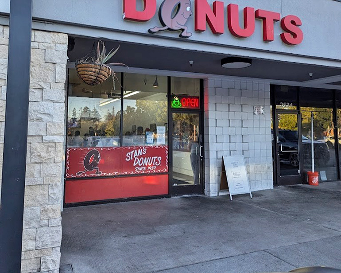 That classic signage hints at old-school donut perfection. Stan's delivers with every golden-fried ring.