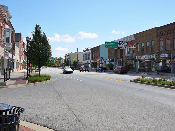 The historic buildings of downtown Sturgis have weathered decades of change while maintaining their charm.