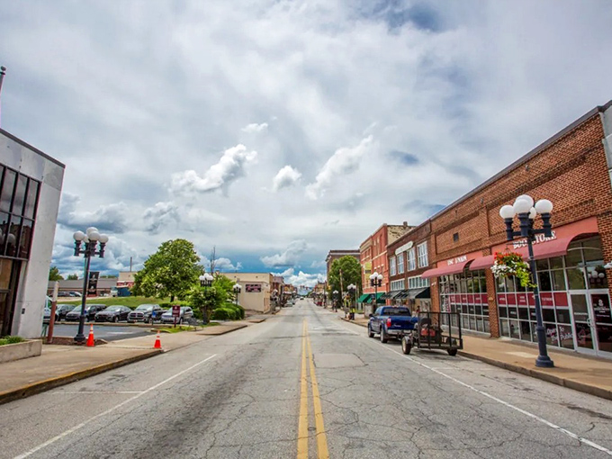 The aerial view of Union reveals a town nestled among South Carolina's greenery, with its water tower standing sentinel.