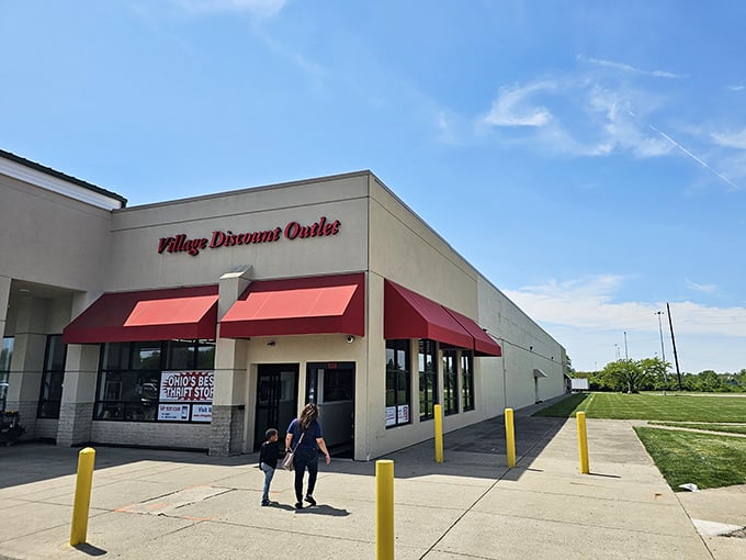 Those red awnings shelter doorways to discovery, where patient shoppers find unexpected delights.