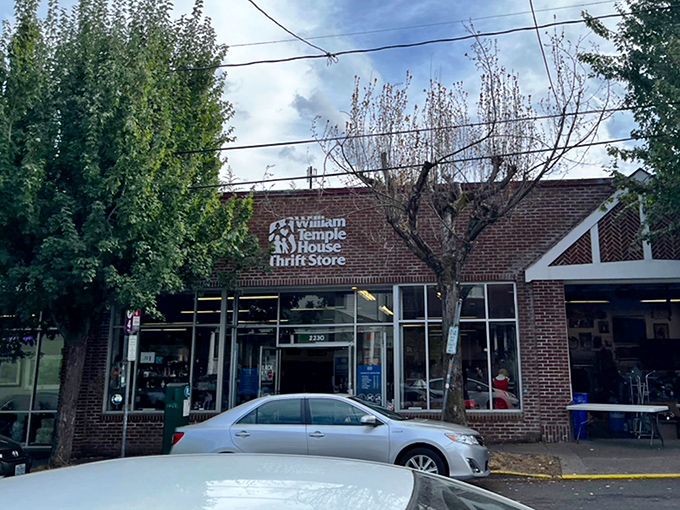 Classic brick charm meets modern thrifting, where Portland neighbors help neighbors through every purchase.