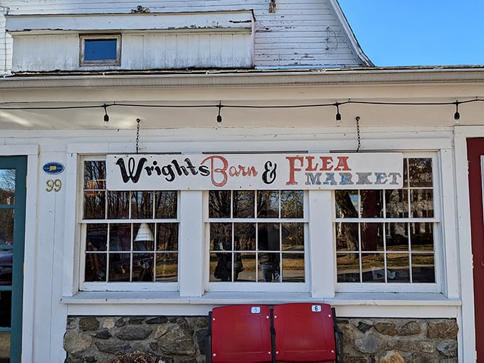 The sign says it all&mdash;Wright's Barn & Flea Market promises a perfect Sunday afternoon of discovery in a picture-perfect setting.