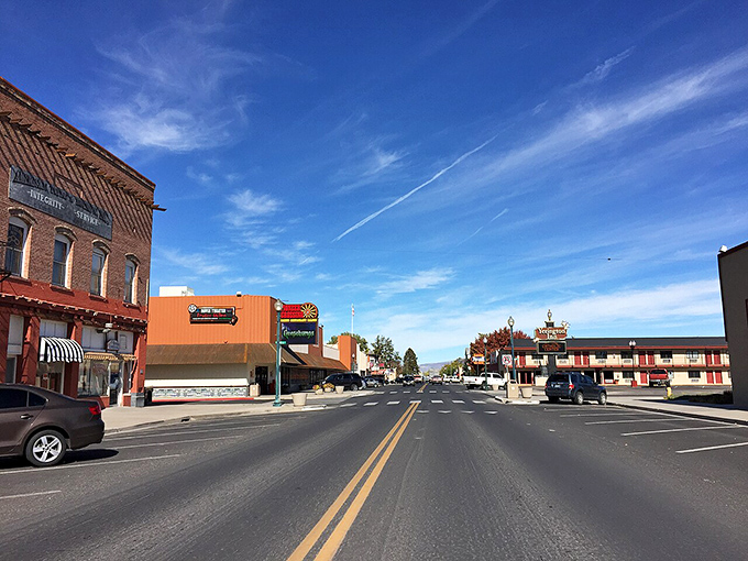 Mountains frame Yerington's downtown, creating a postcard-perfect setting for affordable living with healthcare just around the corner.