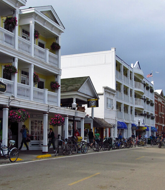 picturesque postcard michigan town ftr