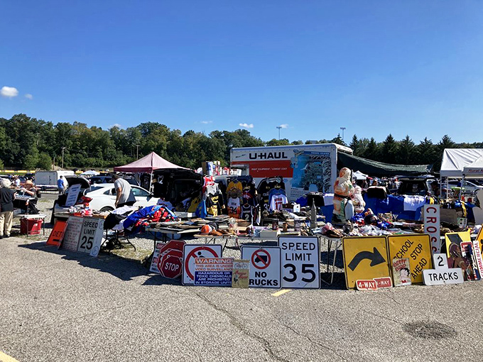The sprawling landscape of Trader Jack's on a perfect Pennsylvania summer day&mdash;where treasure hunting becomes an Olympic sport for the determined bargain seeker.