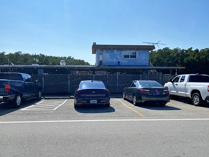 The unassuming exterior of Alabama Jack's stands as a humble sentinel at the gateway to the Keys. Paradise doesn't need fancy signage.