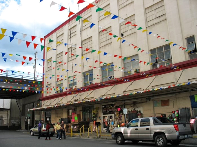 Those colorful flags aren't celebrating a grand opening &ndash; they're just Tuesday at Portland's most wonderfully chaotic treasure hunt.