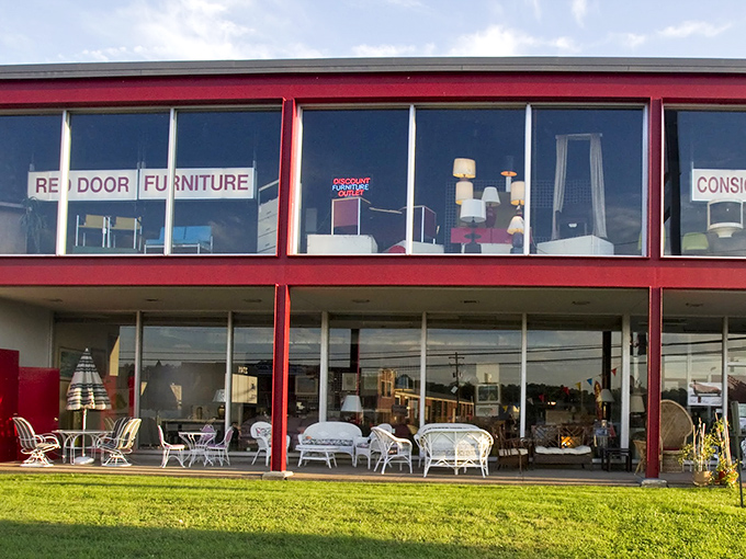 The iconic red-trimmed fa&ccedil;ade beckons like a siren song to treasure hunters. Inside awaits a wonderland of pre-loved possibilities.