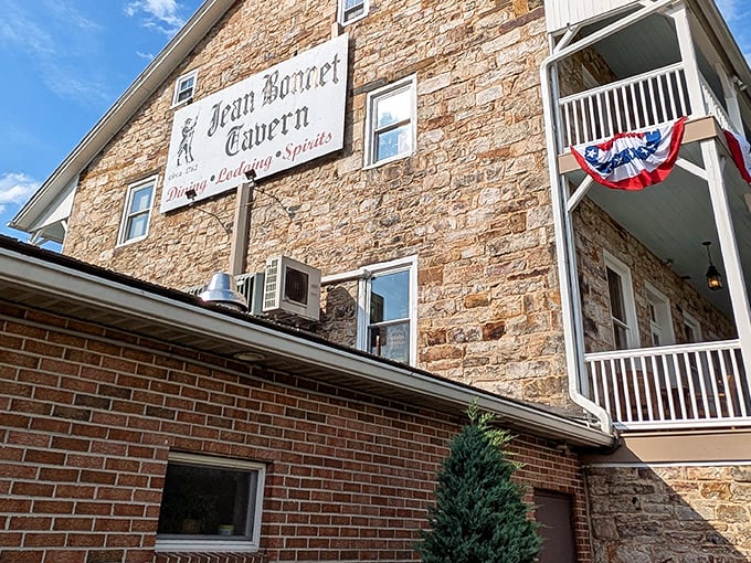 The historic limestone walls of Jean Bonnet Tavern have witnessed centuries of American history. This isn't just dining&mdash;it's time travel with silverware.