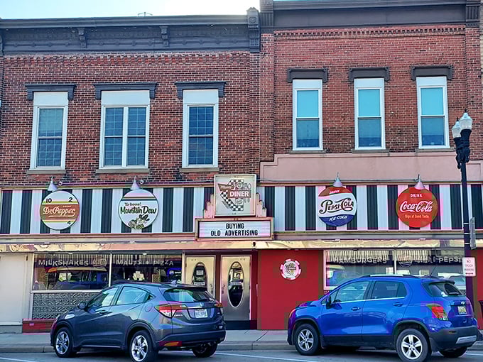 The brick facade and vintage signage of Mom's Diner isn't just retro-chic&mdash;it's the real deal, standing proudly on Archbold's main street like a time capsule you can eat in.