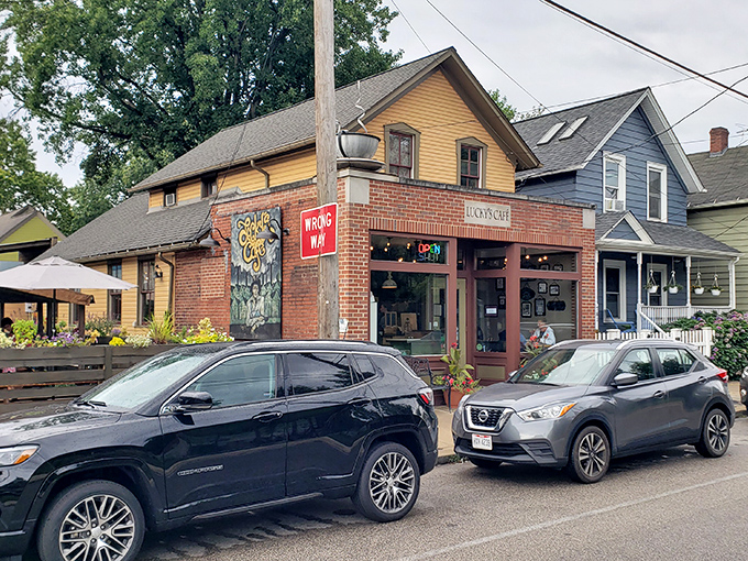 The unassuming yellow brick exterior of Lucky's Caf&eacute; in Cleveland's Tremont neighborhood hides culinary treasures that locals line up for every weekend.