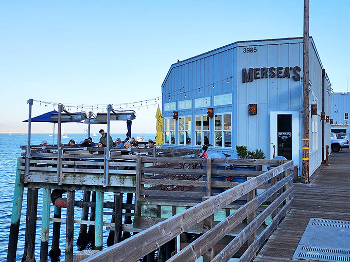 Mersea's waterfront location proves that sometimes the best restaurants come wrapped in weathered wood and ocean views.