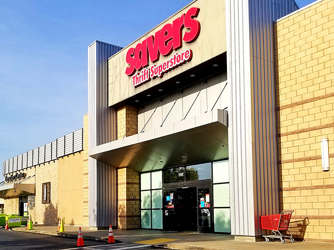 The iconic red Savers sign beckons like a lighthouse for bargain hunters. This Dublin thrift mecca draws shoppers from across California seeking retail therapy without the therapy bills.