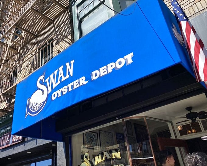 The blue awning beckons like a siren song &ndash; resistance is futile when fresh seafood calls your name.