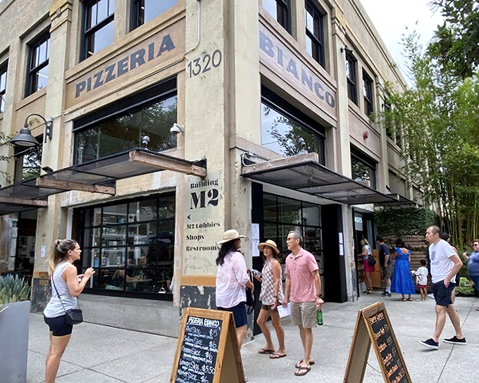 The corner entrance to Pizzeria Bianco stands like a beacon of hope for pizza pilgrims. Downtown LA's most coveted reservation hides in plain sight.