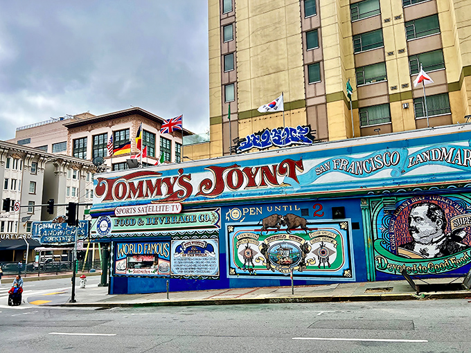 Like a technicolor fever dream on Van Ness Avenue, Tommy's Joynt announces itself with all the subtlety of a carnival barker who's had too much coffee.