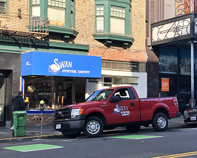 The blue awning beckons like a siren song &ndash; resistance is futile when fresh seafood calls your name.